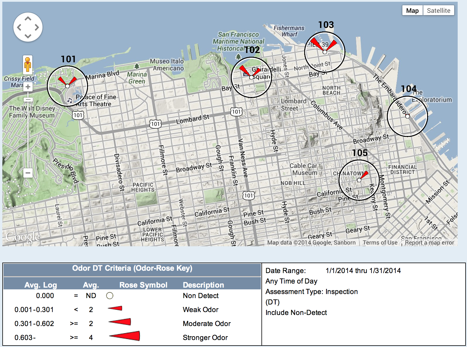 OdorTrack'r - Odor Rose Report Help