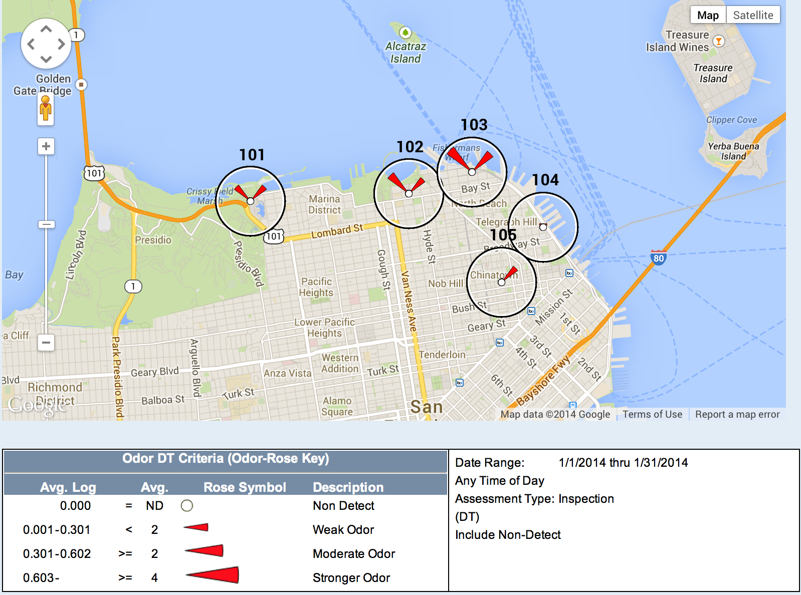 OdorTrack'r - Odor Rose Report Help